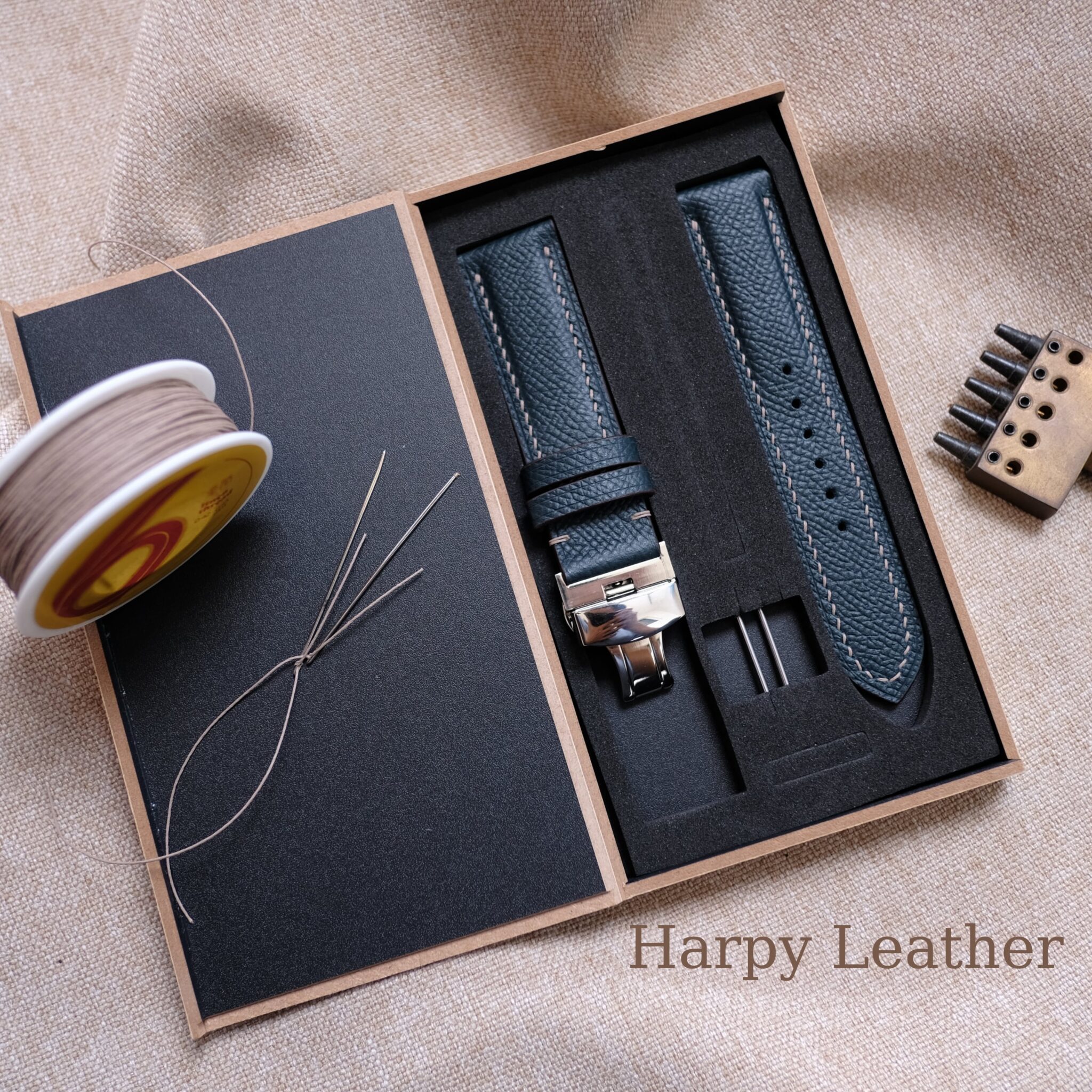 Blue Watch Strap & Band - Handmade leather watch strap - HARPY LEATHER