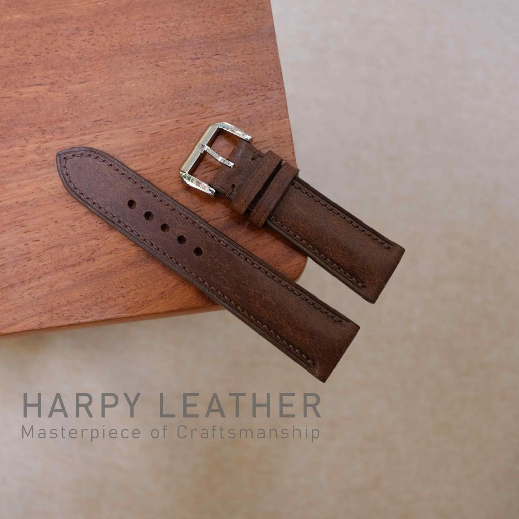 Pueblo Dark Brown Watch Strap - Handmade leather watch straps & bands