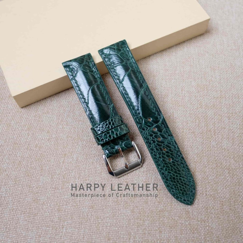 Ostrich watch strap & band - Hand stitched and finished - HARPY